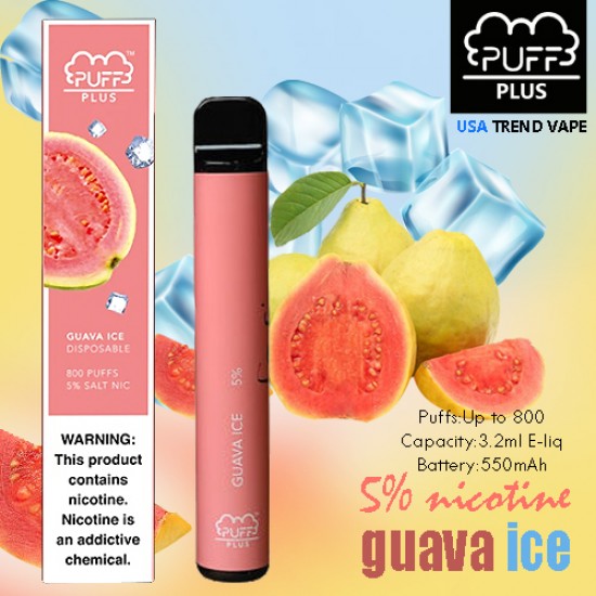 PUFF PLUS Guava Ice 800 puff - Mix Vape